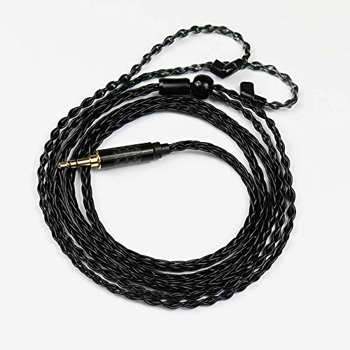 Senlee 8 Core Upgrade Silver Plated Copper Earphone Cable, Replacement IEM Cable Improved 2Pin 3.5MM Plug for KZ ZSN Pro ZS10 Pro AS16 TRN BA5 ST1(for KZ ZSN ZSX ZS10 Pro, 3.5MM Plug)