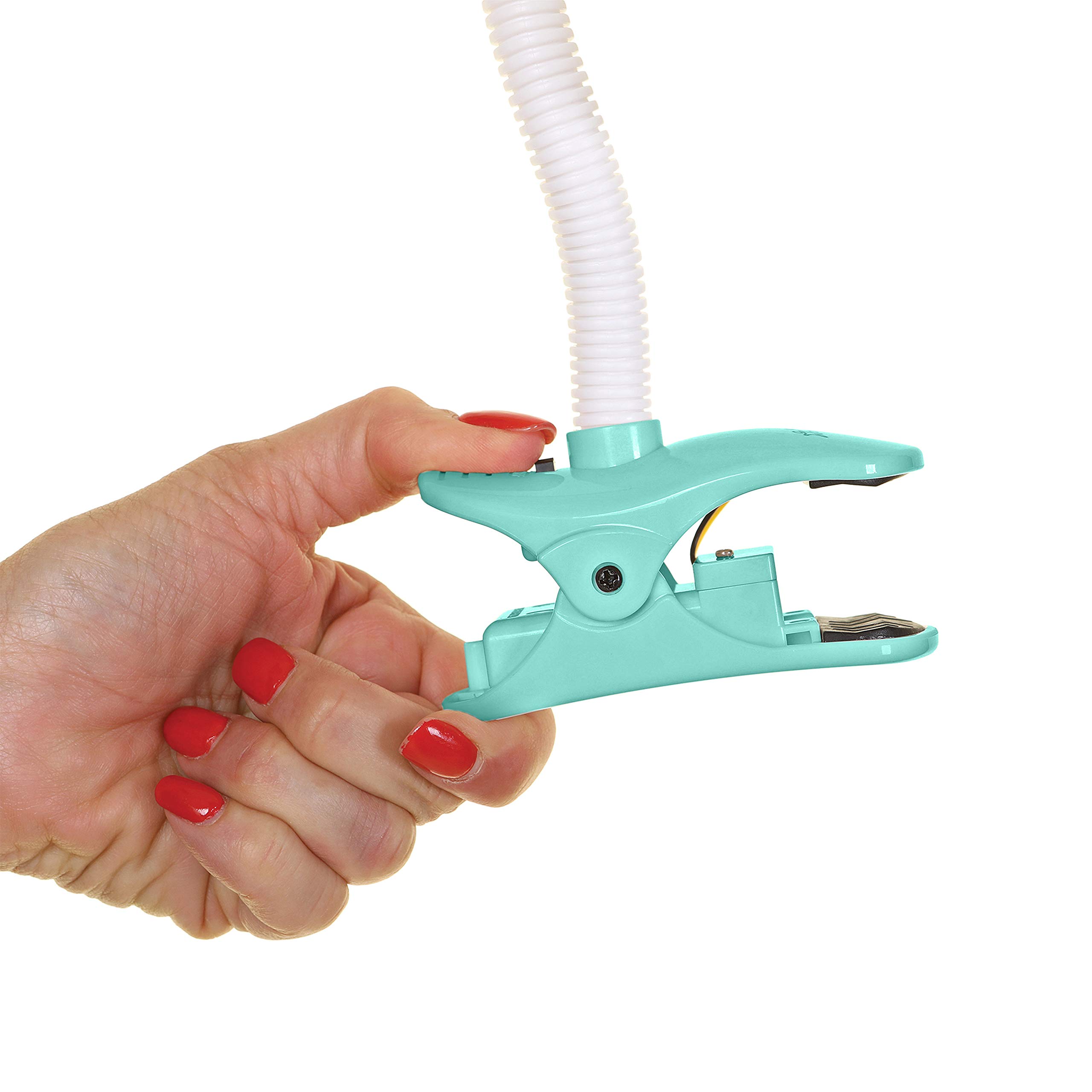 Dreambaby Deluxe EZY-Fit Clip on Fan with Soft Fins - Perfect for Strollers, Cribs, Wheelchairs, Beach, Pool, Much More! (Aqua)