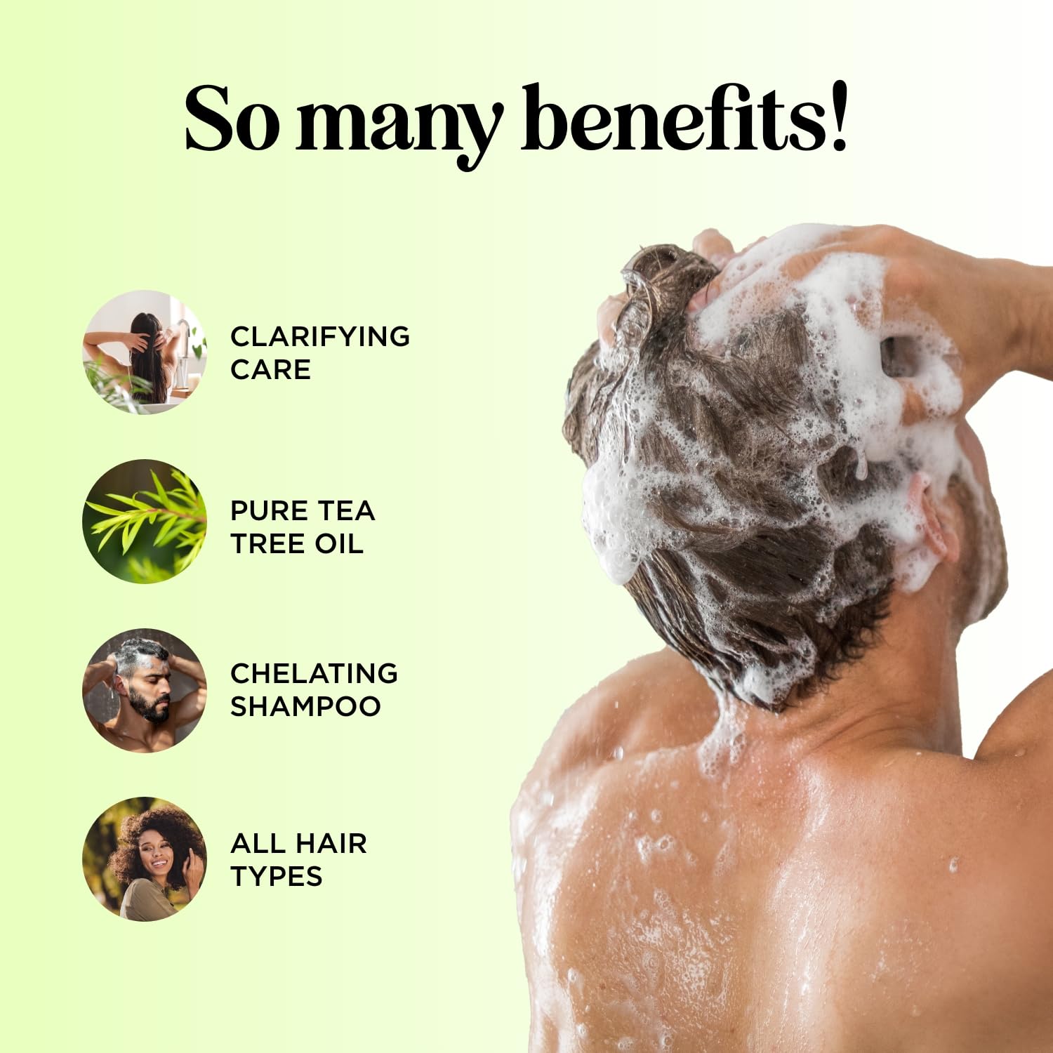 Cleansing Swimmers Shampoo and Conditioner Set - Sulfate Free Clarifying Chlorine Shampoo and Conditioner for Swimmers for Minerals Chlorine and Saltwater - Tea Tree Chelating Shampoo for Hard Water