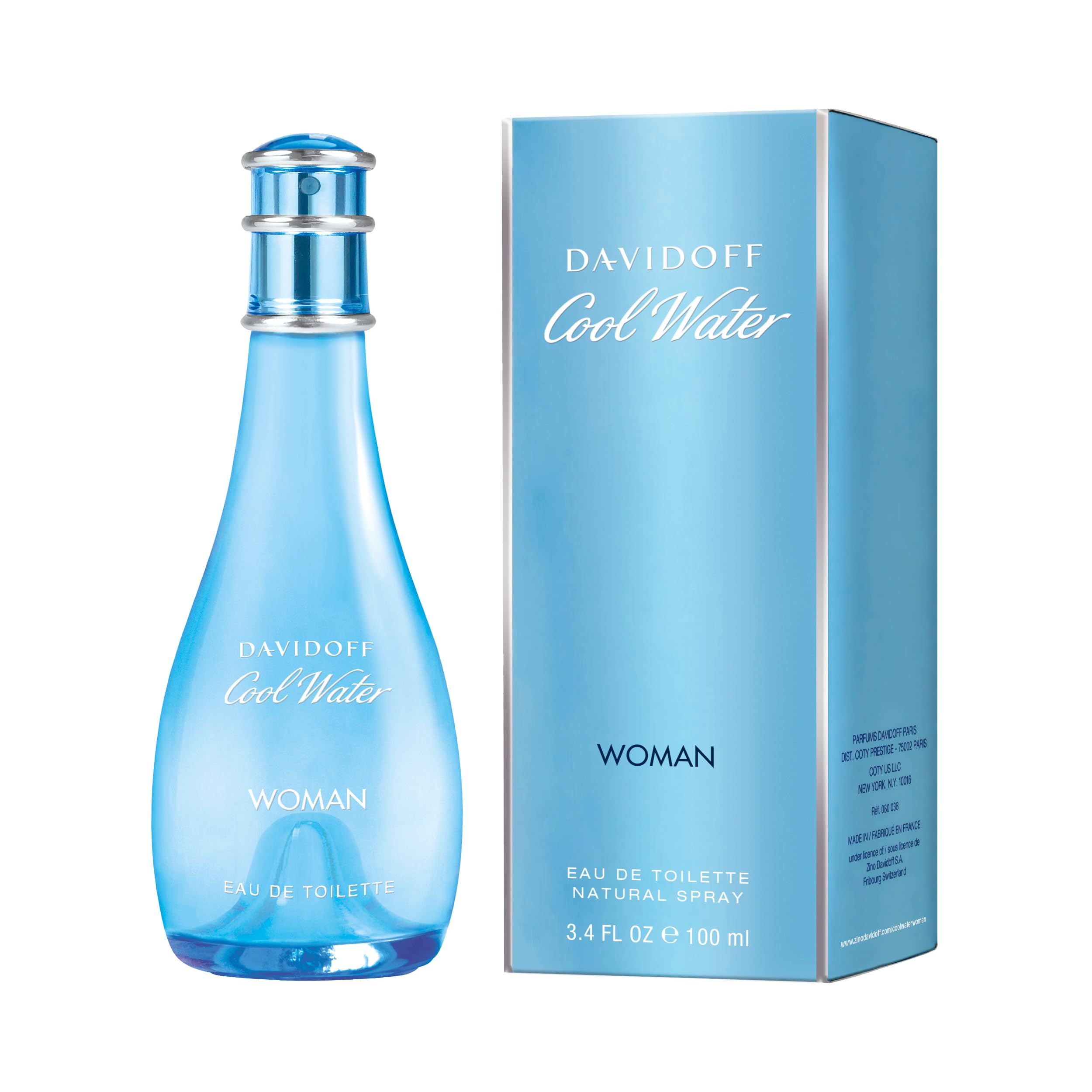 Cool Water by Davidoff for Women 3.4 oz Eau de Toilette Spray, 118706