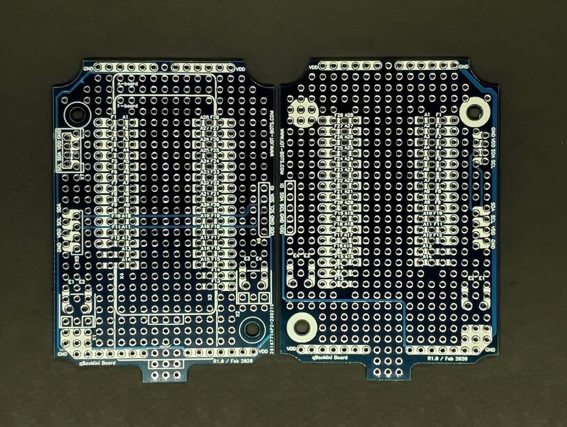 qBoxMini DIY IOT Enclosure Plus Kit (No SMA), IOT Enclosure for Arduino MKR Feather ESP32 Cellular LoRa WiFi Board, Waterproof IP65 Enclosure with Glands, prototyping PCB and connectors Set