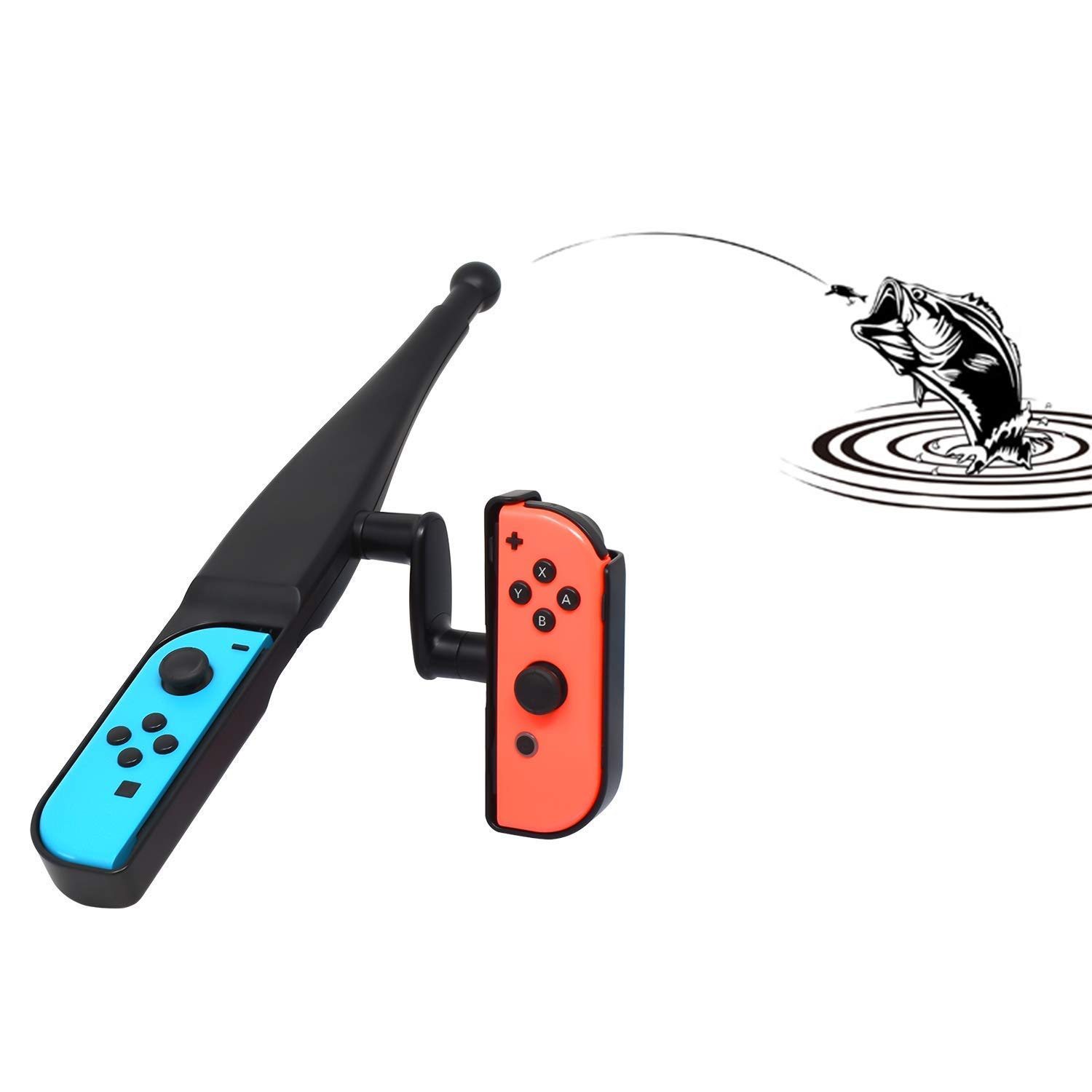 Awaqi Fishing Rod for Nintendo Switch- Fishing Game Accessories Compatible with Legendary Fishing Fishing Game Kit for Switch Controller