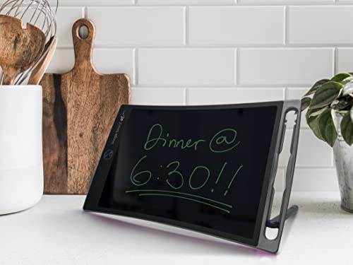 Boogie Board Jot Reusable Writing Tablet- Includes 8.5 in LCD Writing Tablet, Instant Erase, Stylus Pen, Built in Magnets and Kickstand, Gray