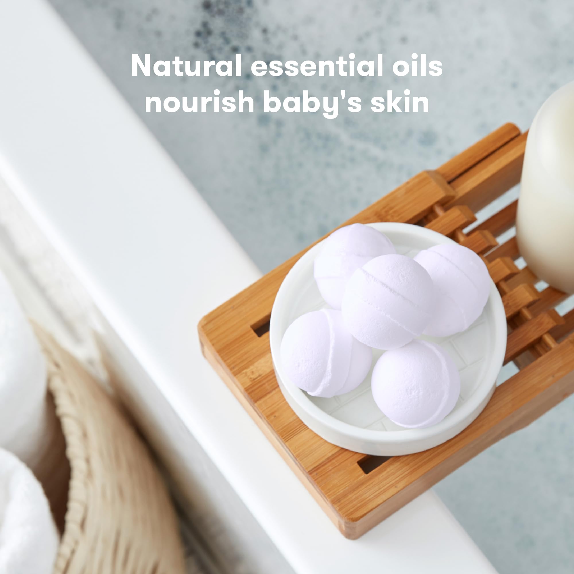 Frida Baby Natural Sleep Bath Bombs, Lavender Essential Oil Bath Bombs for Bedtime, Valentines Day Gifts for Kids, Relaxing & Calming Shower Bombs with Aromatherapy Oil for Better Sleep