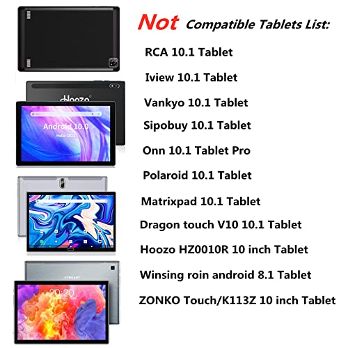 HminSen Stand Cover for Victbing 10, ZONKO 10.1,Hoozo 10, Winsing 10, Lectrus 10.1 Tablet (Black)