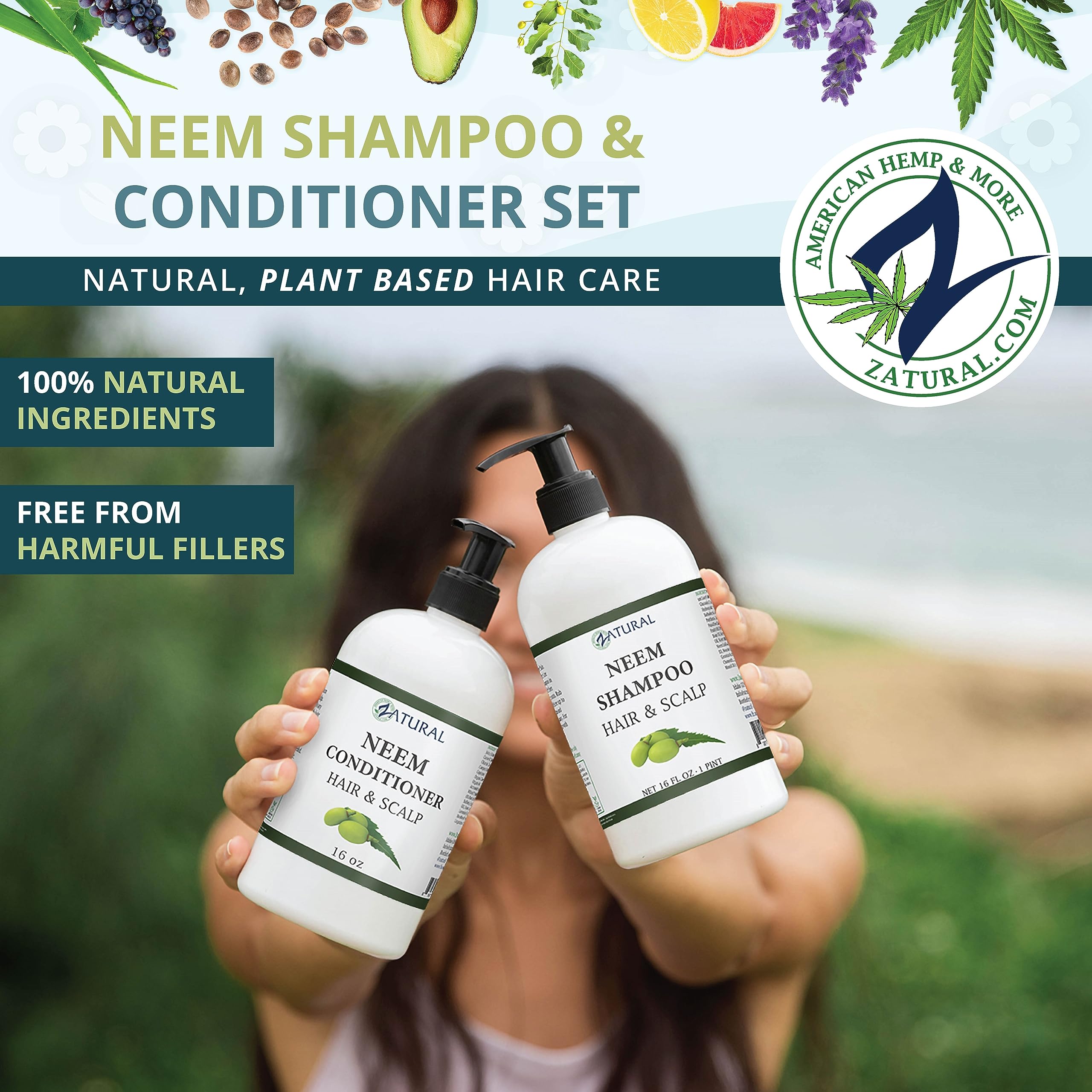 Neem Scalp Shampoo (8oz Shampoo & Conditioner Kit)