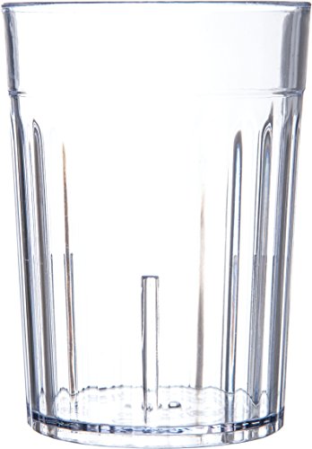 Carlisle FoodService Products Plastic Bistro Tumbler, 10 Ounces, Clear