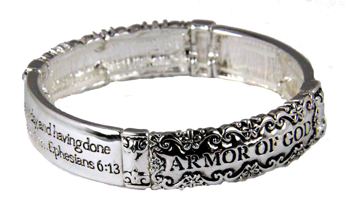 4031485 Ephesians 6:13 Armor of God Stretch Bracelet Stand Firm Against The Evil One Scripture Bible Verse