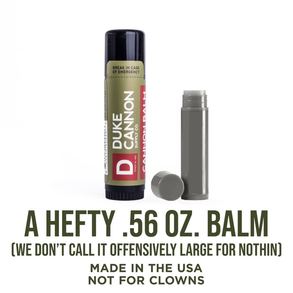 Duke Cannon Supply Co. Tactical Lip Protectant Cannon Balm 140° - (Blood Orange Mint Flavored) Superior Performance, SPF 30, Lip Balm for Hard Working Men, 0.56oz (3 Pack)