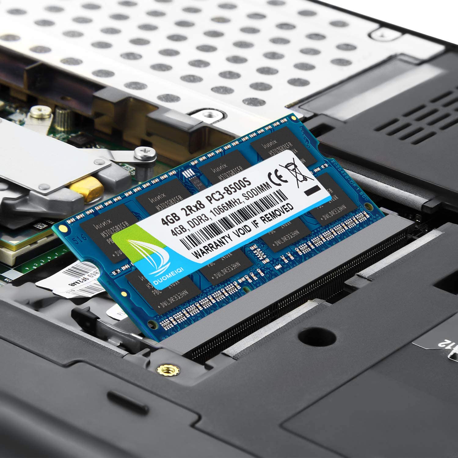 DUOMEIQI Ram DDR3 8GB Kit (2 X 4GB) PC3-8500 PC3 8500S DDR3 1066MHz SO-DIMM CL7 204 Pin 1.5v 2RX8 Sodimm DDR3 Non-ECC Unbuffered Notebook Memory Laptop RAM Modules