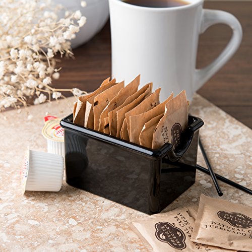 Carlisle FoodService Products 455003 Styrene Sugar Caddy, Black, Small