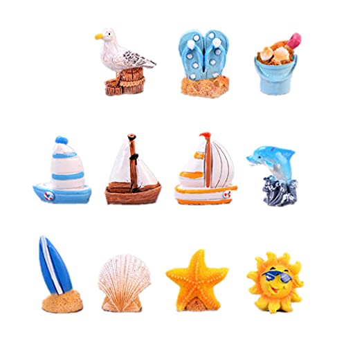 ABOOFAN Christmas Decor Christmas Decor Ocean Decor Mediterranean Style Micro Landscape Potted Ornaments Miniature Bonsai Landscape Summer Decor 11Pcs Dolphin Decor Ocean Decor Ocean Decor