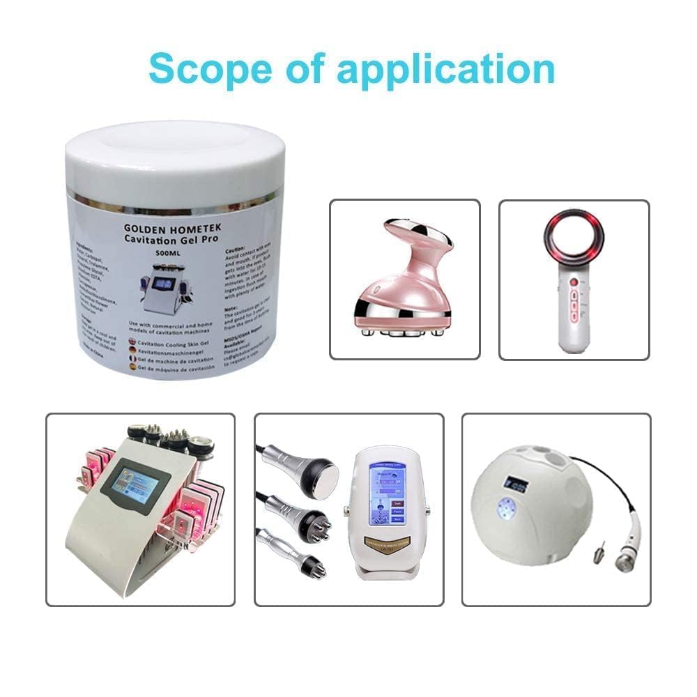 Golden Hometek Preparation Gel - Conductive Gel for use with RF Facial Firming and Body Slimming Machines