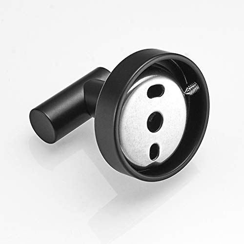 POKIM 2 Pack Matte Black Towel Hook Stainless Steel Bathroom Rustproof Clothes Towel Robe Hook Wall Mounted,Matte Black Toilet Kitchen Heavy Duty Door Hanger