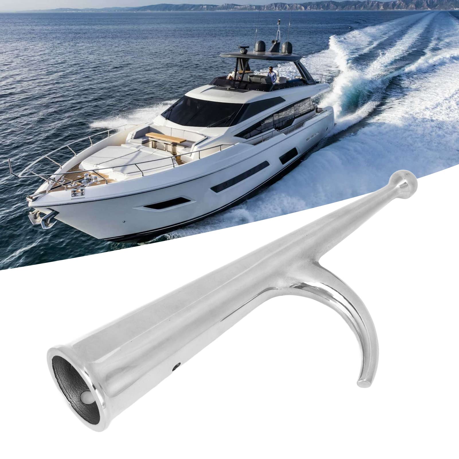 28mm Marine Boat Hook Head,Boat Deck Hardware 316 Stainless Steel Boat Hook Replacement for Mooring Yacht Boat Kayak Sailing Dock Anchor Hardware Accessories