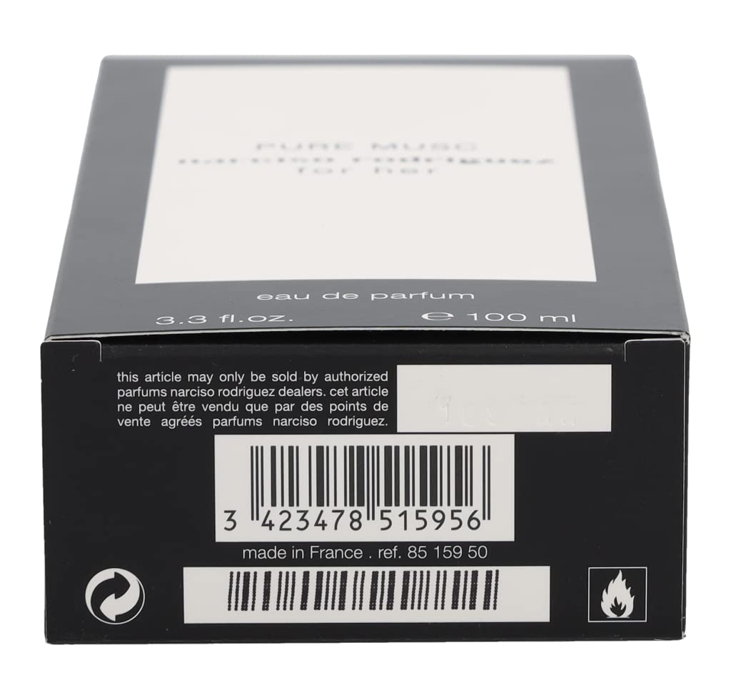 NARCISO RODRIGUEZ Pure Musc for Woman Eau De Parfum Spray, 3.3 Fluid Ounce