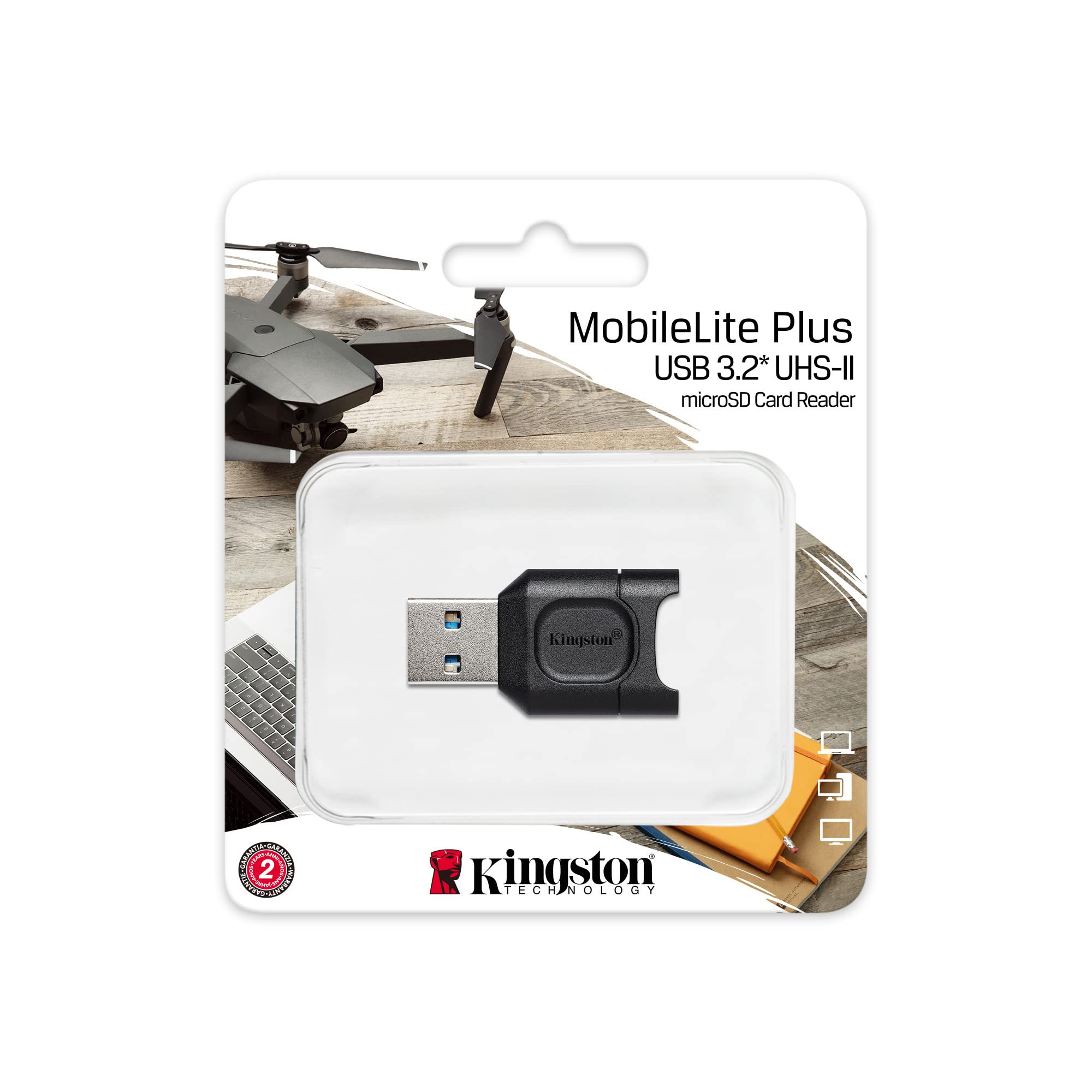 Kingston MobileLite Plus USB 3.2 microSDHC/SDXC UHS-II Card Reader (MLPM)