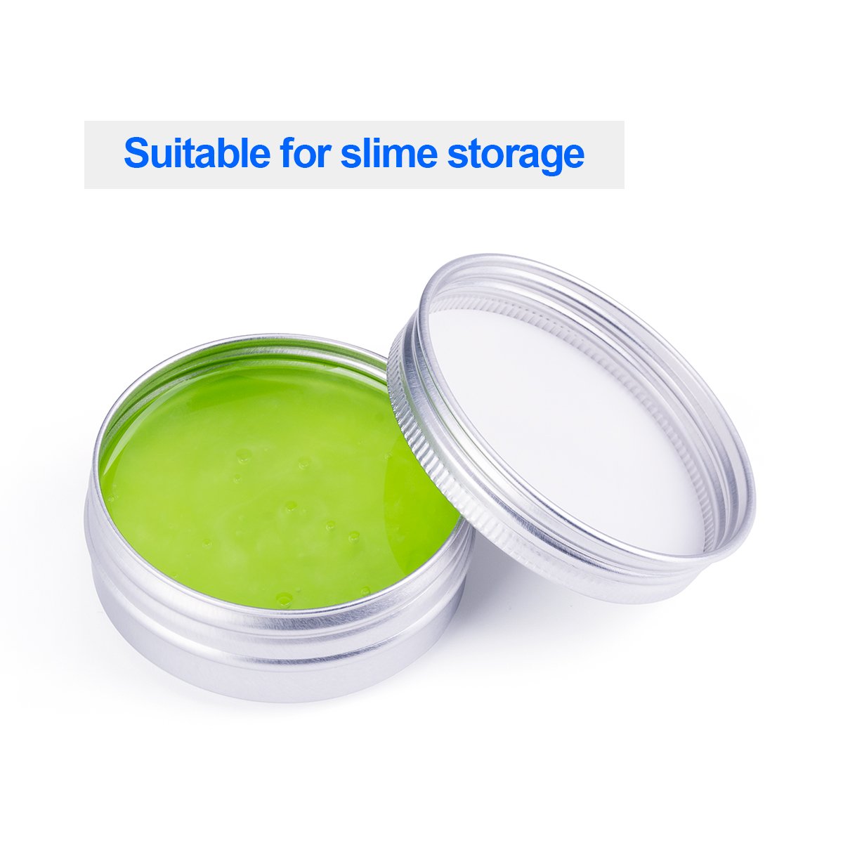 Petutu 30 Pack Tin Cans Screw Top Round Metal Lip Balm Tins Containers with Lids (1oz)