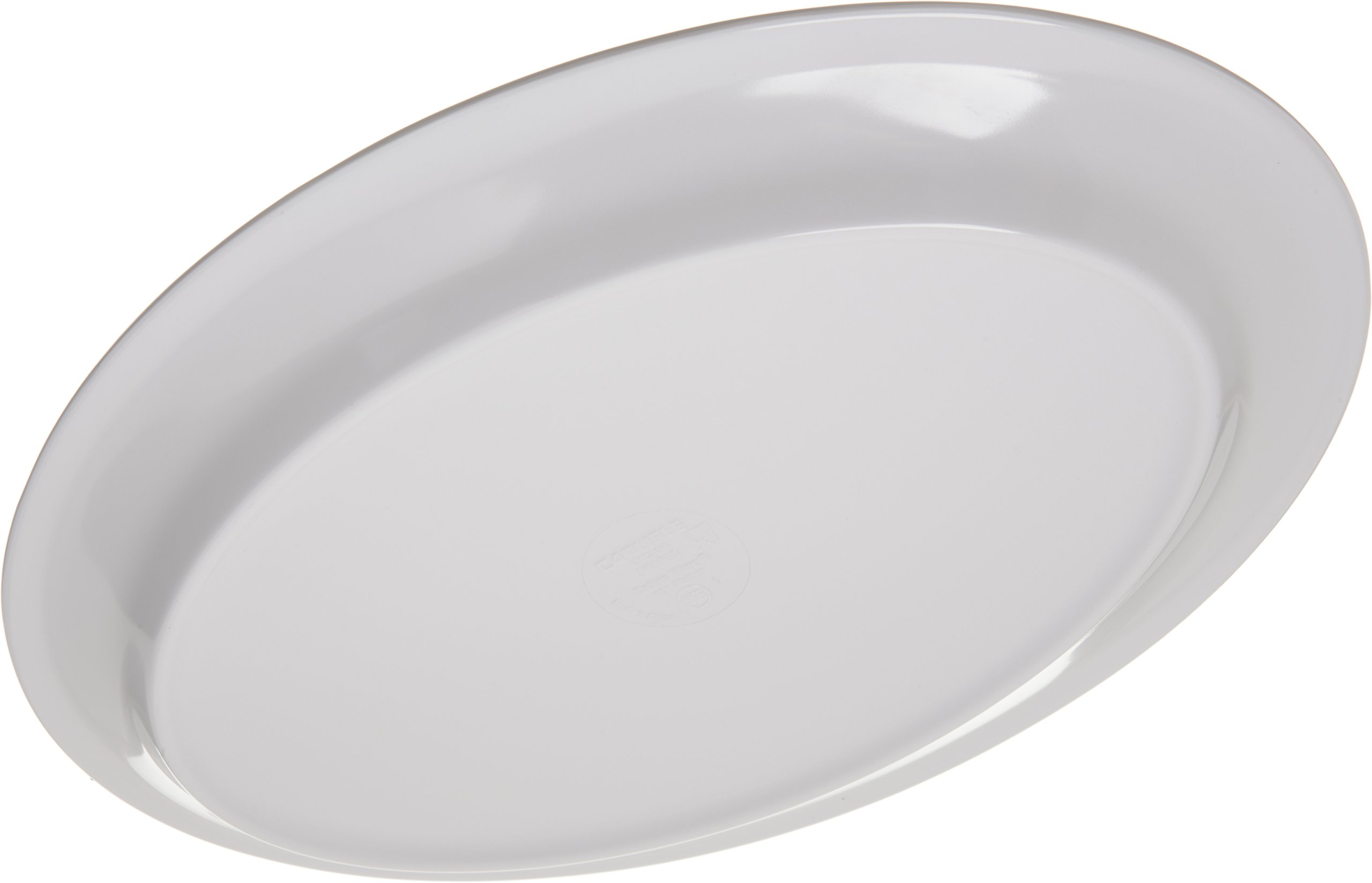 Carlisle FoodService Products 4356002 Dallas Ware Melamine Oval Platter Tray, 12" x 8.50", White (Pack of 24)