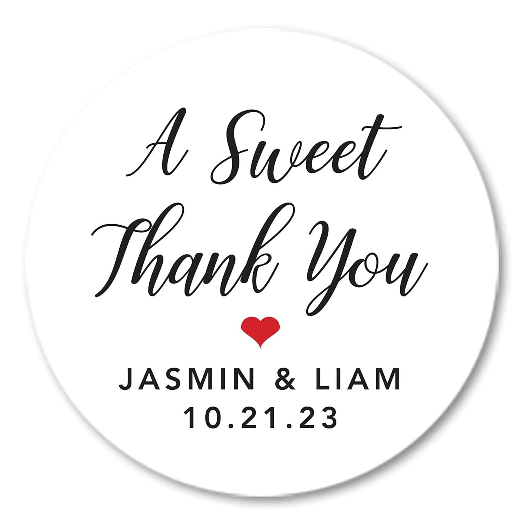 A Sweet Thank You Stickers for Favors, Custom Favor Labels, Welcome Bag Stickers or Treat Bag Stickers