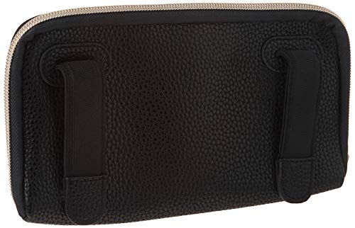 Itzy Ritzy Travel Wipes Case – Portable, Refillable Wipes Pouch Includes Removable Clips for Car Visor or Seat Back; Wipes Holder Perfect Diaper Bag & Travel - Holds Up to 64 Wipes (Coffee & Cream)