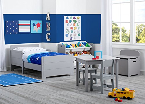 Delta Children MySize Wood Toddler Bed - Greenguard Gold Certified, Grey