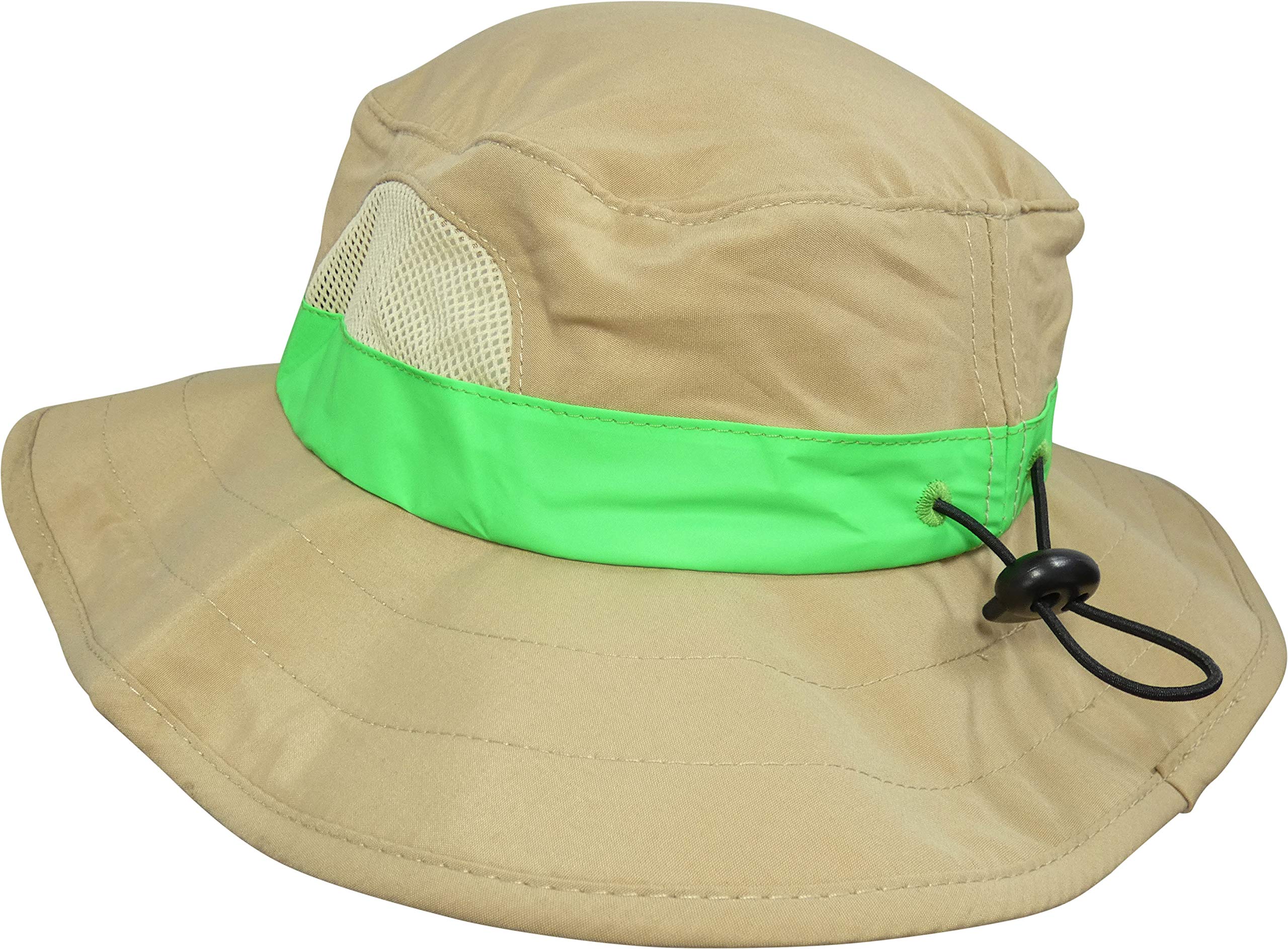 Eagle Eye Explorer Multi-Piece Set Cargo Vest with Reflective Safety Straps, 1 8x21 Magnification Binoculars and Safari Hat for Boys and Girls (Small/Medium, Tan and Green)