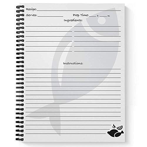 Gotcha Covered Notebooks Softcover Favorite Recipes 8.5" x 11" Spiral Recipe Notebook/Journal, 120 Recipe Pages, Durable Gloss Laminated Cover, Black Wire-o Spiral. Made in the USA