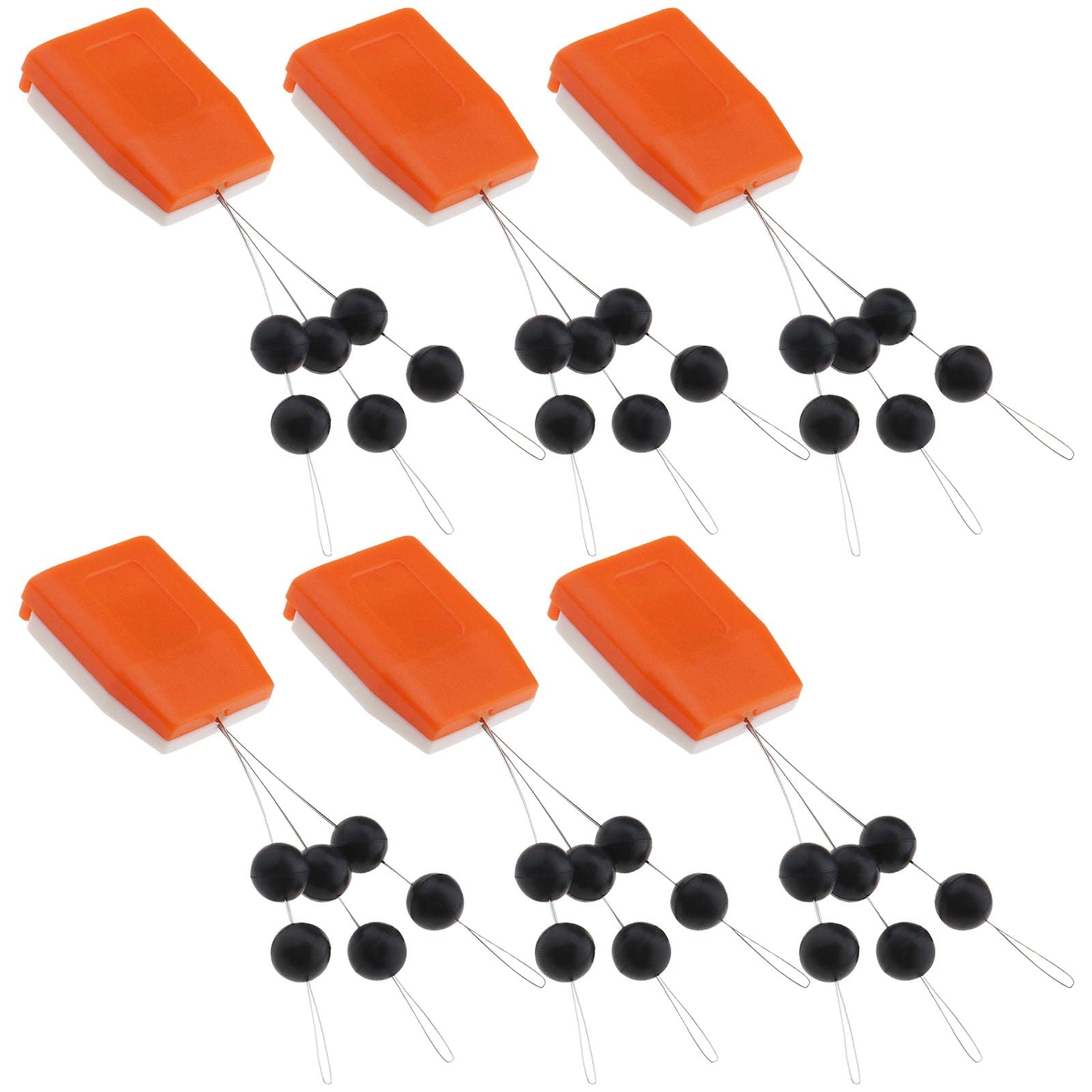 6Pcs Naked Chod Rig Beads Replacement Nylon Wire Fixed Front Guide Beads Fishing Accessories Fit for Monofilament 0.3mm-0.5mm
