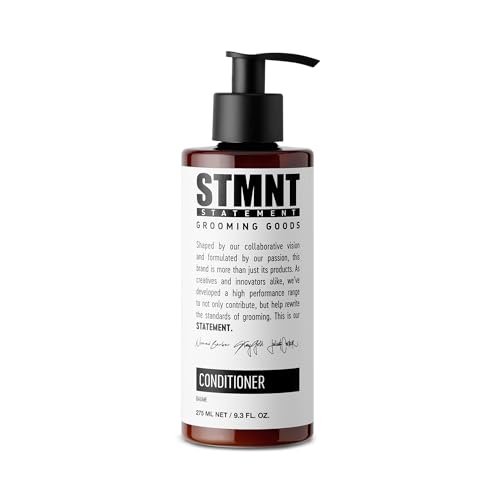 STMNT Grooming Goods Conditioner, 9.3 oz,Softens Hair,Restores Shine,Moisturizing Formula,Activated Charcoal & Menthol,All Hair Types