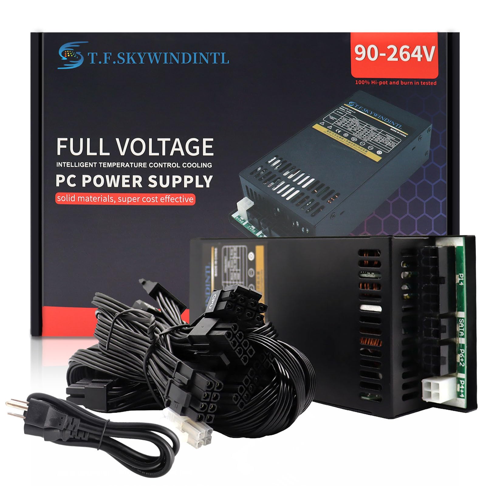 550W Power Supply Full Modular 1U Flex ATX 90-264V AC for POS AIO System Desktop Gaming Server Small Form Factor (Flex ITX) Computer PSU