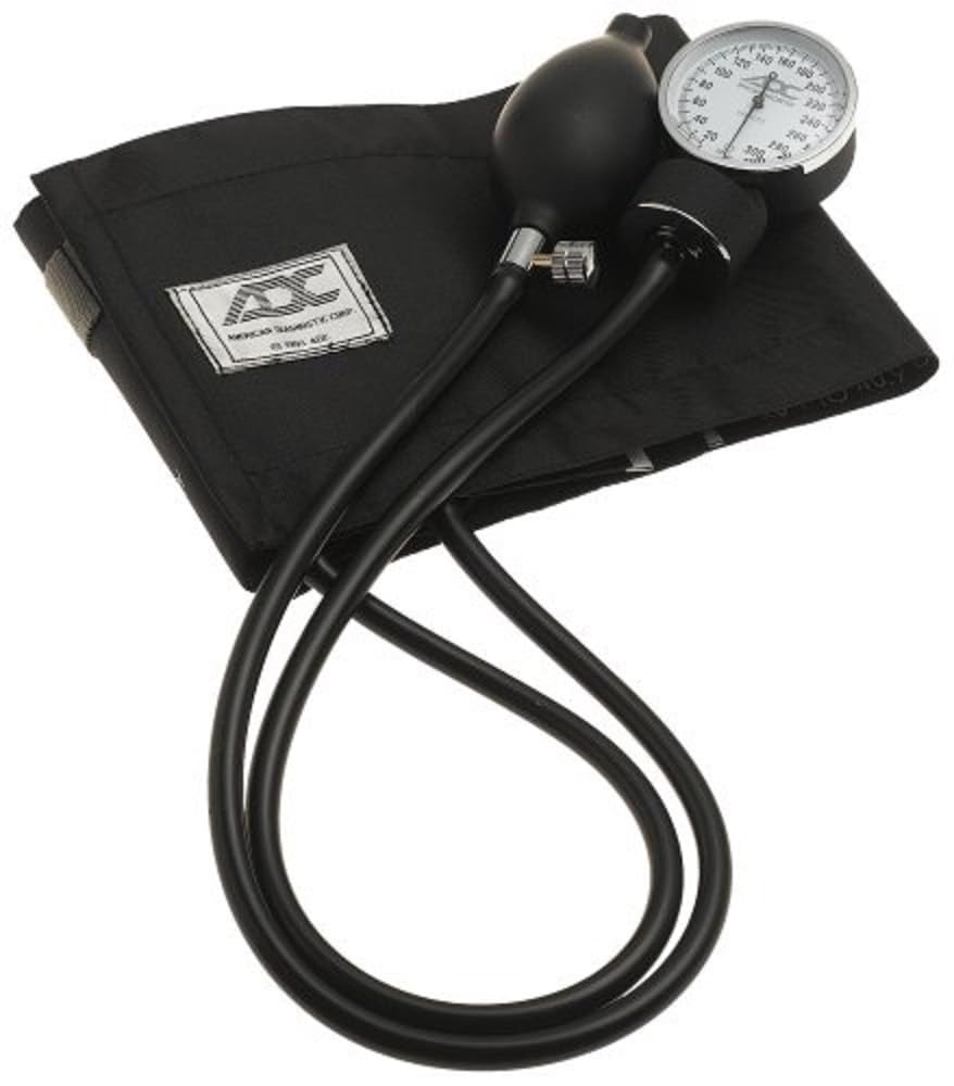 ADC 768-641-11ABK Pro's Combo II SR Adult Pocket Aneroid/Scope Kit with Prosphyg 768 Blood Pressure Sphygmomanometer, Black