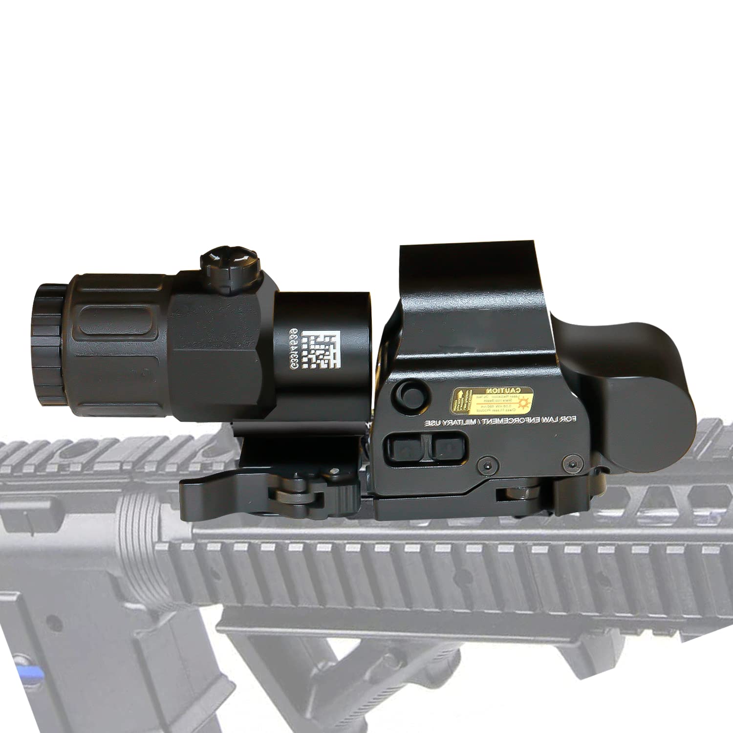 558 Quick Release Red/Green Dot Holographic Sight Scope and G33 Glass with Switch Side Quick Detachable