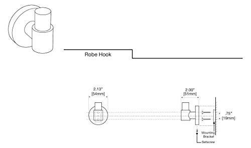 Gatco Reveal Robe Hook, Chrome