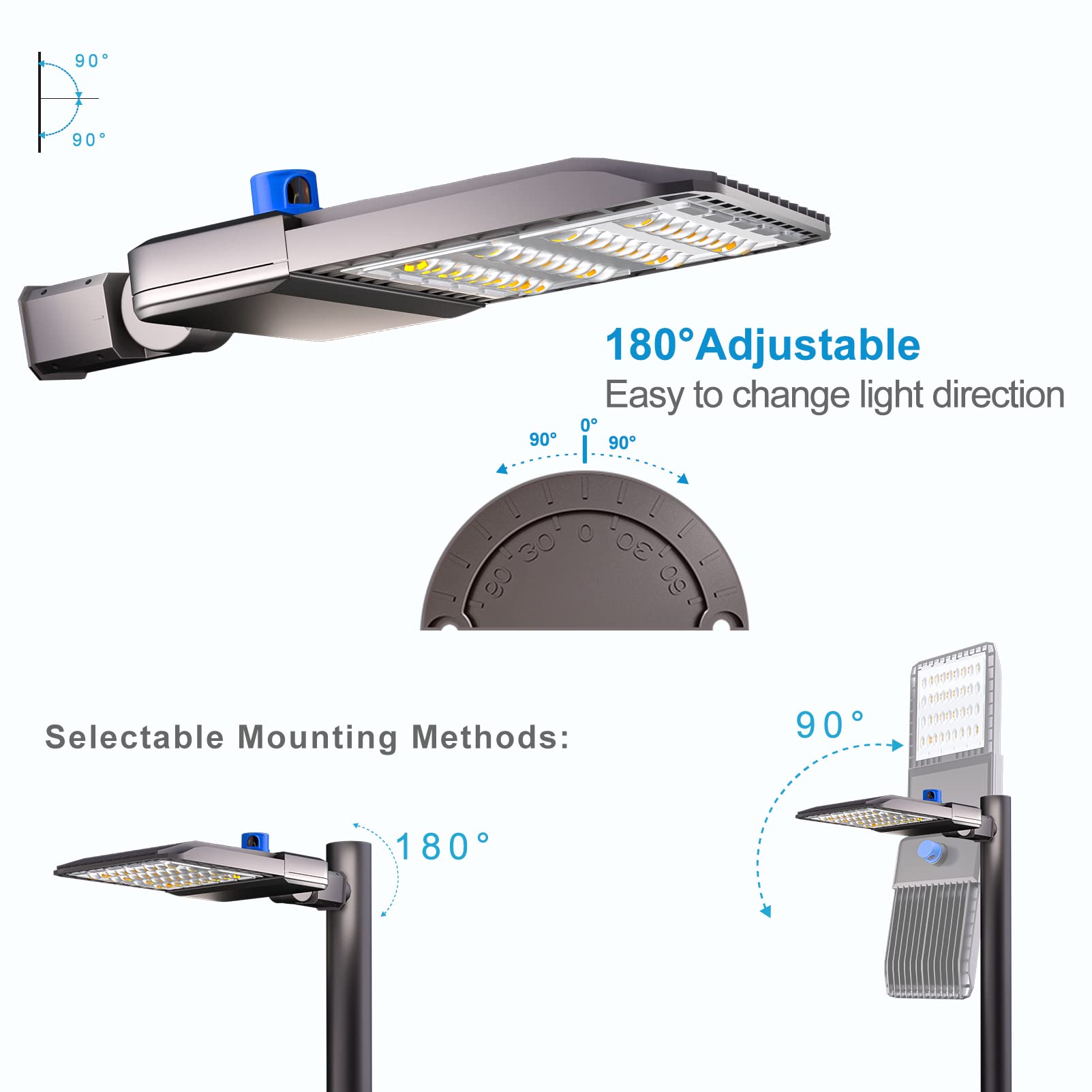 2Pack 200W LED Parking Lot Lighting 35000LM 5000K LED Pole Lights Outdoor with Dusk to Dawn, LED Parking Lot Lights Outdoor Pole Mount-๐ณ๐ฌ๐ฟ๐ ๐ช๐ฎ๐ฟ๐ฟ๐ฎ๐ป๐๐(Coverage: 55~75Ft at Height:25~35Ft)