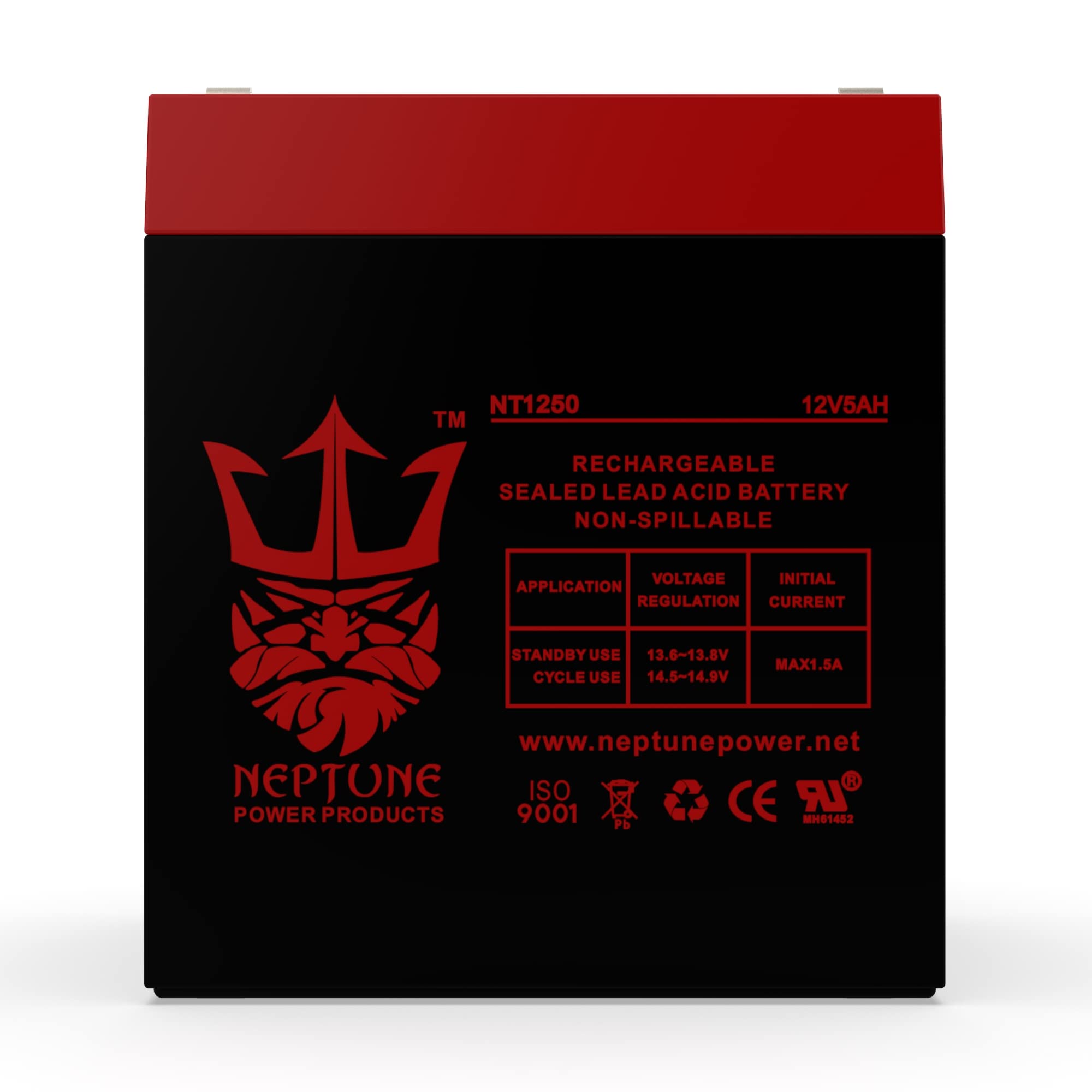 Neptune Brand NT1250 12V 5AH UPS Replacement Battery for Power Patrol SLA1055