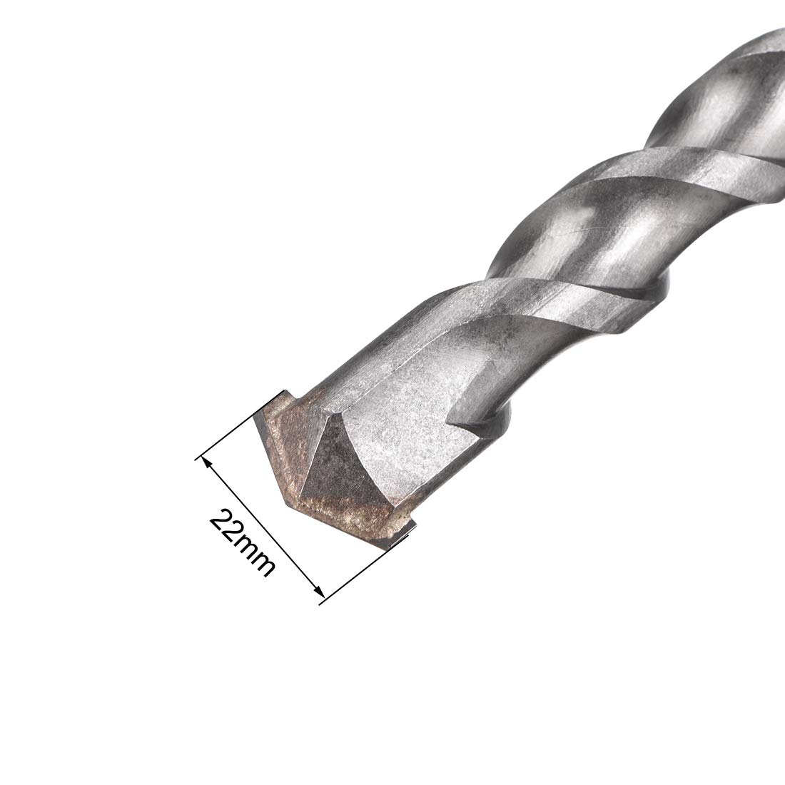 uxcell Rotary Hammer Drill Bit, 7/8-inch Bit, 3.9-inch Significant Depth, 7.7-inch Long, Carbide Tipped Hollow Square Shank Drill