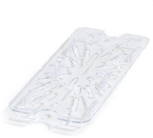 Carlisle FoodService Products Plastic Drain Shelf for 1/3 Size Food Pan Clear (Pack of 6)