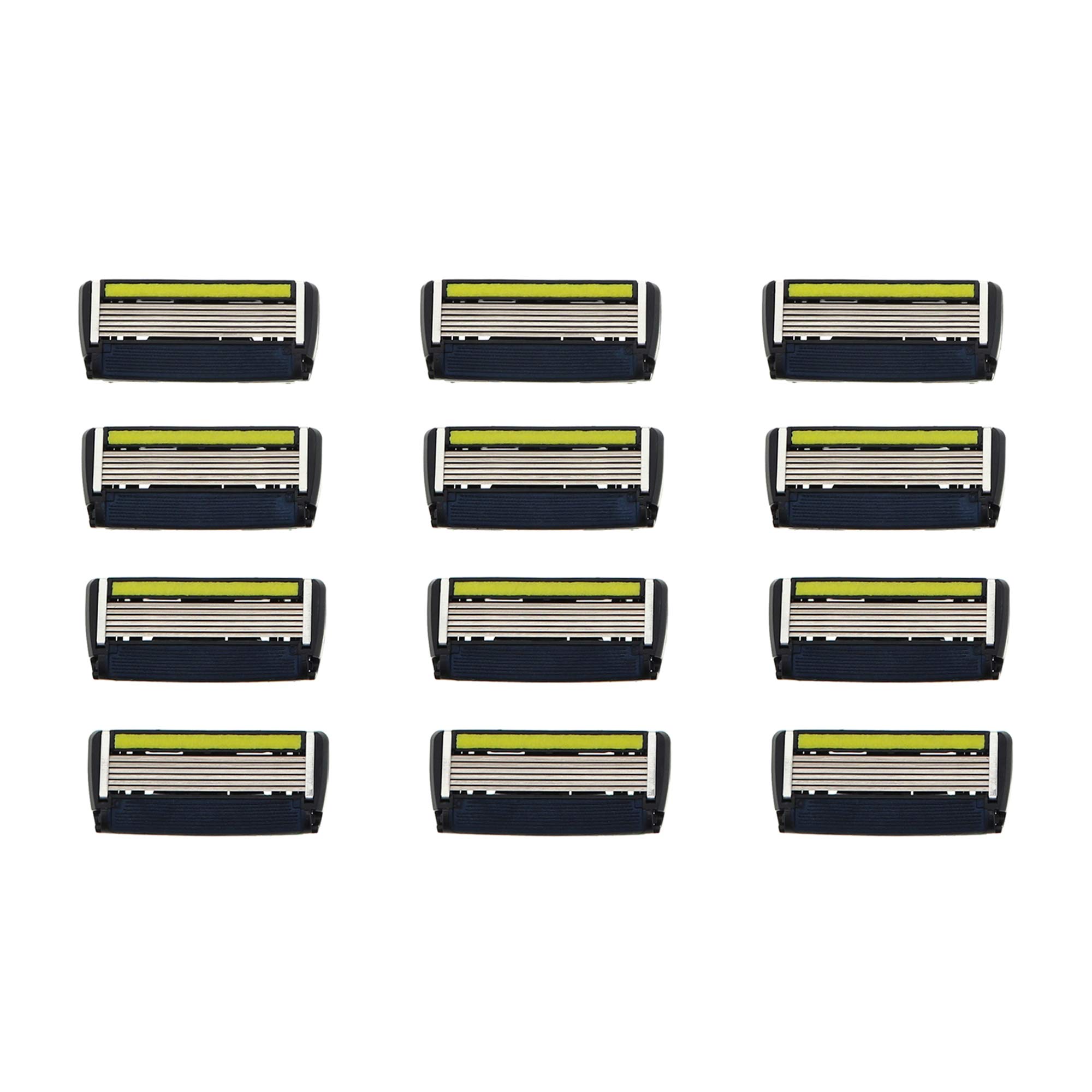 Pacific Shaving Company Premium 6-Blade Razor Refills - Precision Trimmer with Lubrication Strip, for Pacific Shaving Company Razors Only - No Handle (12 Refills)