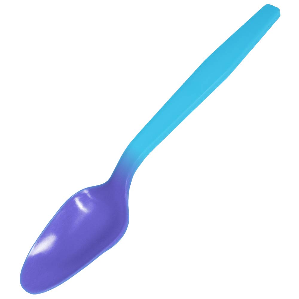 AAkron Color Changing Reusable Ice Cream Kit - 4 bowls, 4 spoons, 12 straws, 1 scoop - react to ice cold temperatures and changes from one vivid color to another β MADE IN USA