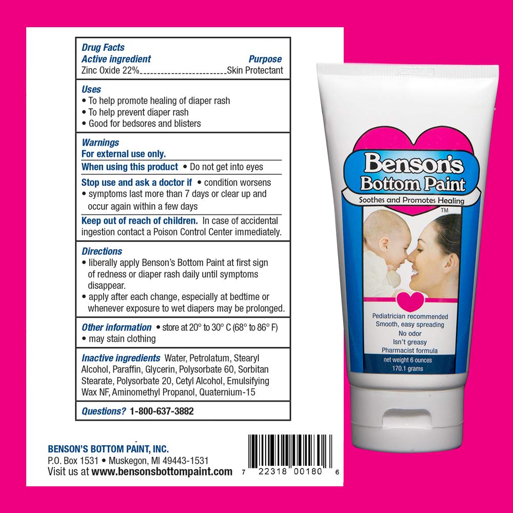 Benson's Bottom Paint Diaper Rash Ointment, 6 Ounce