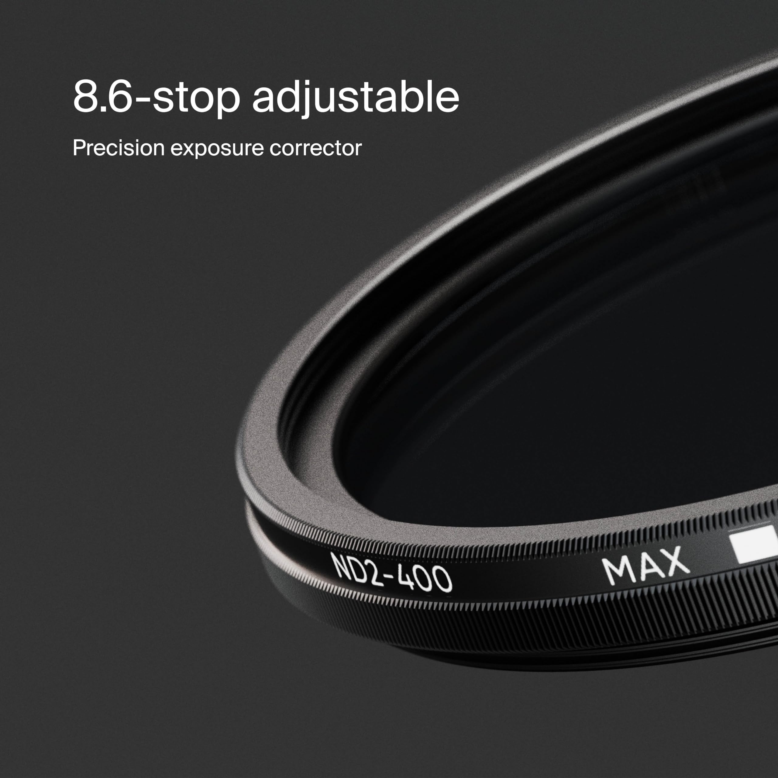 Urth 82mm ND2-400 Variable ND Lens Filter - 1-8.6 Stop Range, Ultra-Slim 20-Layer Nano-Coated Neutral Density Filter for Cameras