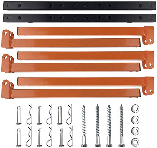 Homydom Wood Organizer and Lumber Storage Metal Rack & Garage Storage System Utility Organizer Wall Amount with Hooks