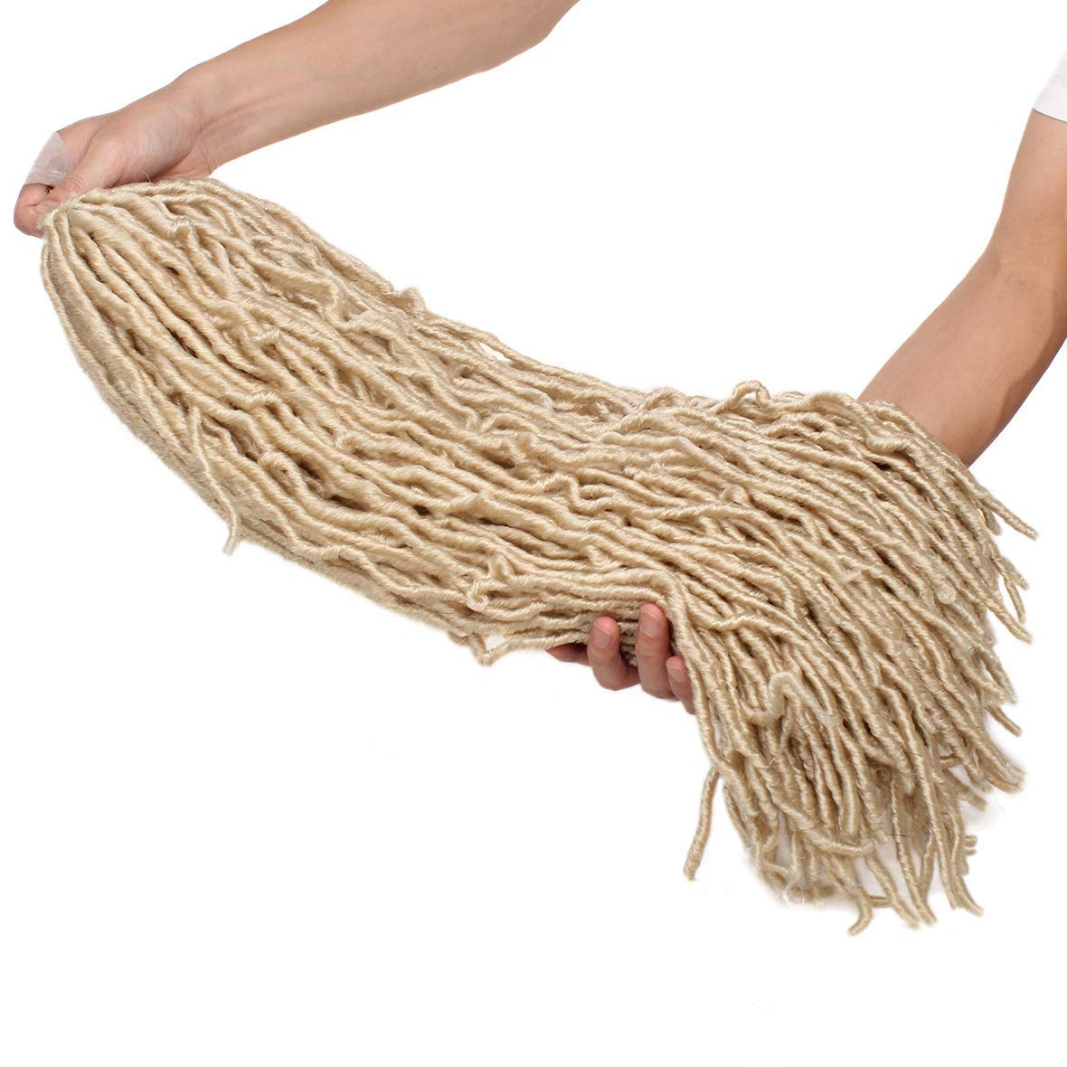 ZRQ 24 Inch 613 Soft Locs Blonde Faux Locs Crochet Braids Hair,6 Packs Pre-looped Blonde Goddess Locs Afro Roots 613 FauxLoc Dreadlocks Extended Soft loc For Woman 613#