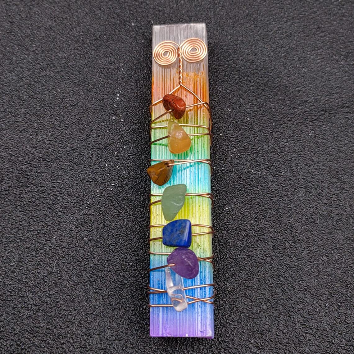 7 Chakra Healing Selenite Stick. Natural Tumble Stone Wand. Pendant, Gemstone, Meditation, Charging, Clearing, Meditation Yoga Decor., Small