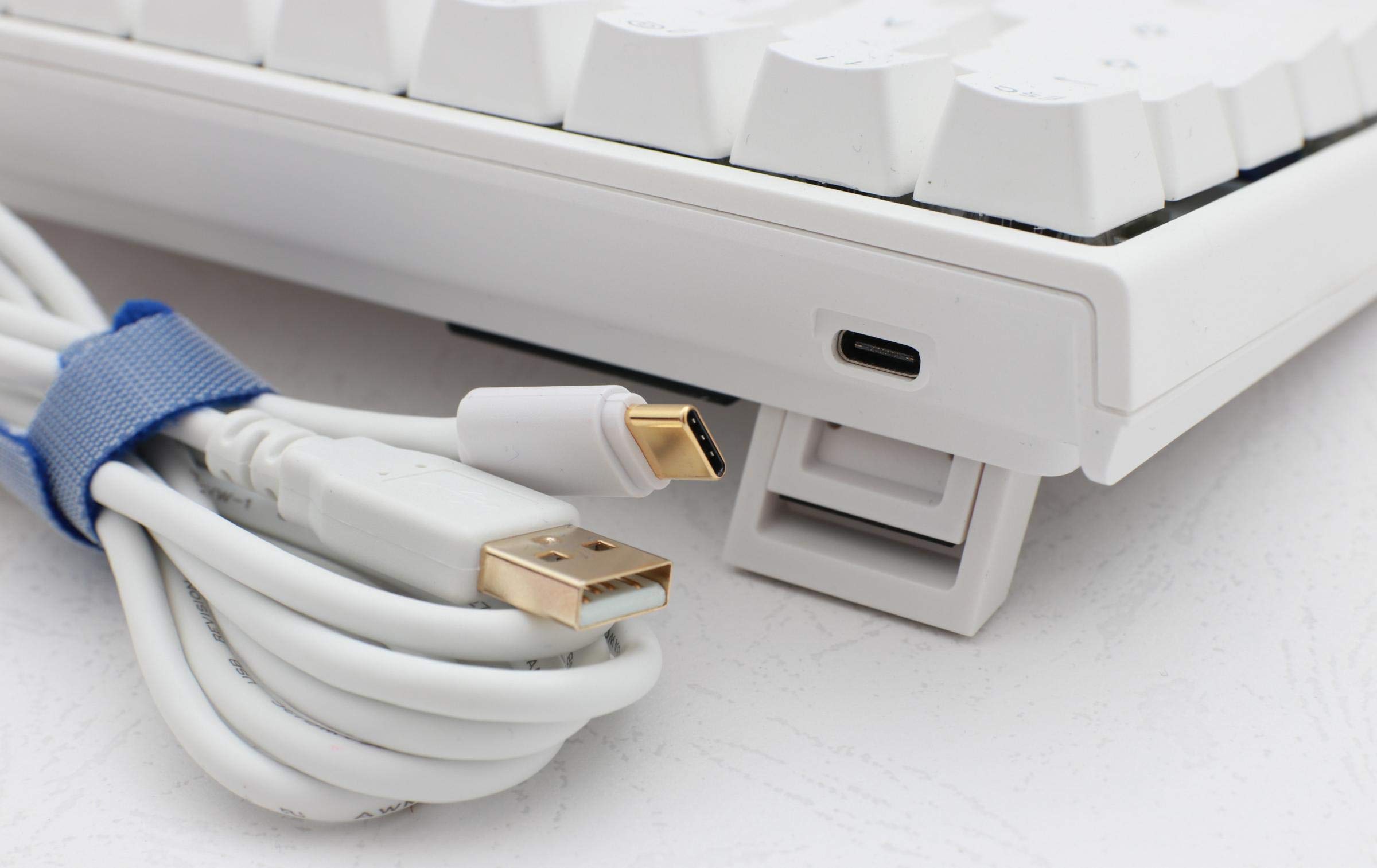 Ducky One 2 SF RGB Pure White RGB LED 65% Double Shot PBT Mechanical Keyboard (Cherry MX Silent Red)