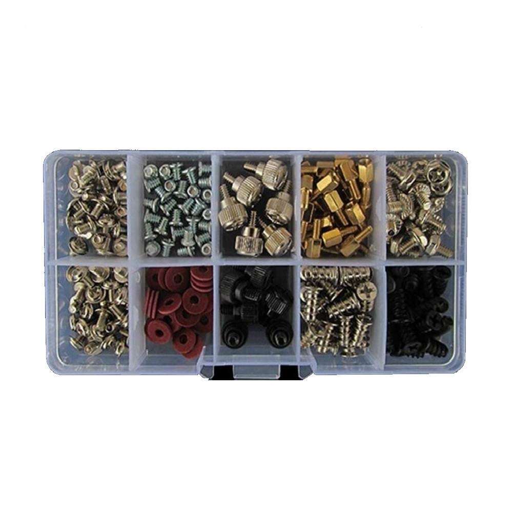 WUXUN 228PCS Accessories for Motherboard Mounting Hardware Screws Repair Tool Hard Disk Computer for PC with Case Set