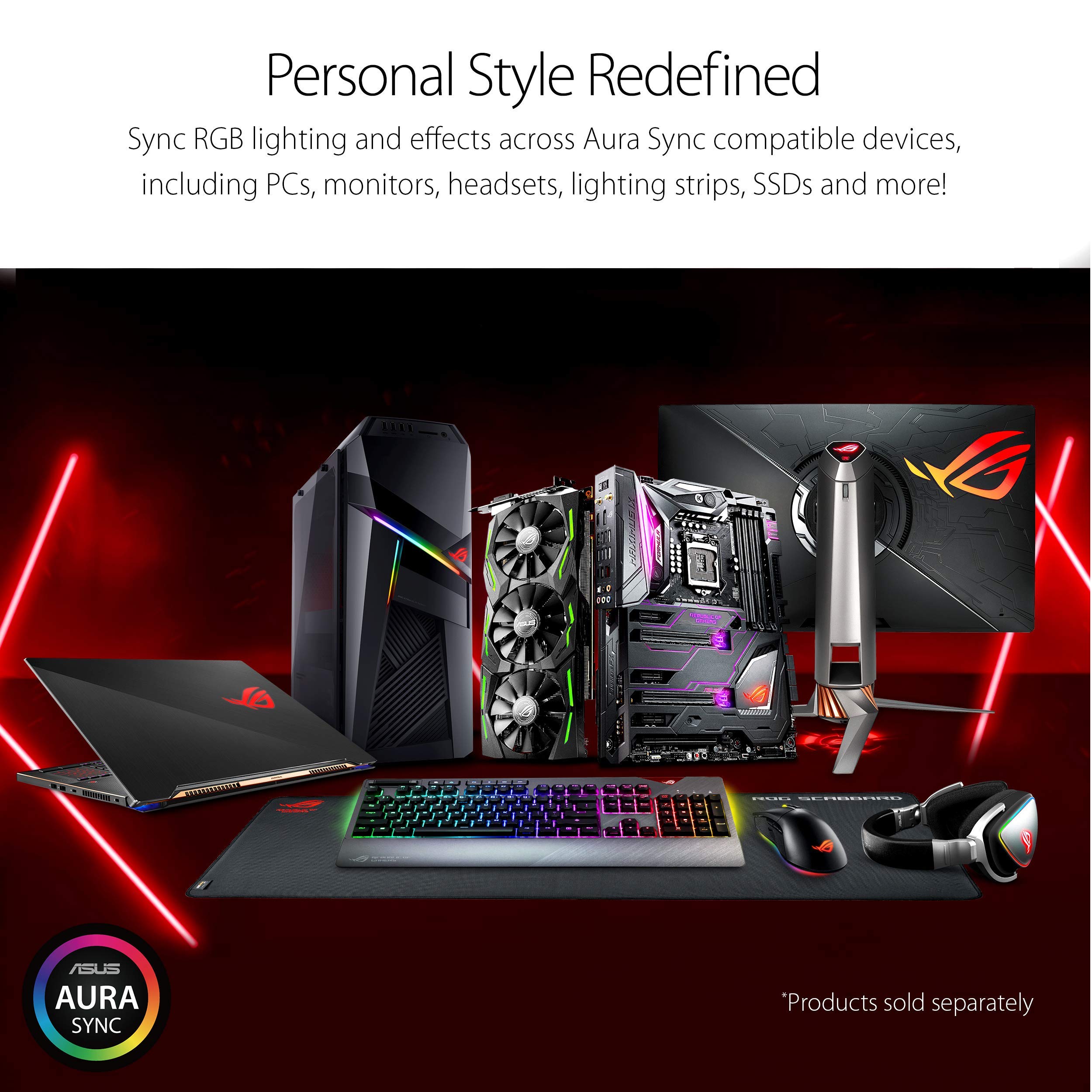ASUS ROG Strix Flare Pnk (Cherry MX Brown) Limited Edition Mechanical Gaming Keyboard with Switches, Aura Sync RGB Lighting, Customizable Badge, USB Pass Through and Media CONTROLS (Renewed)