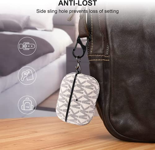 AirPods Pro 2nd Generation Case with Keychain, Luxury Newest Full-Body Hard Shell Shock-Absorbing Airpods Pro 2 Protective Cover Wireless Charging Case [Front LED Visible]