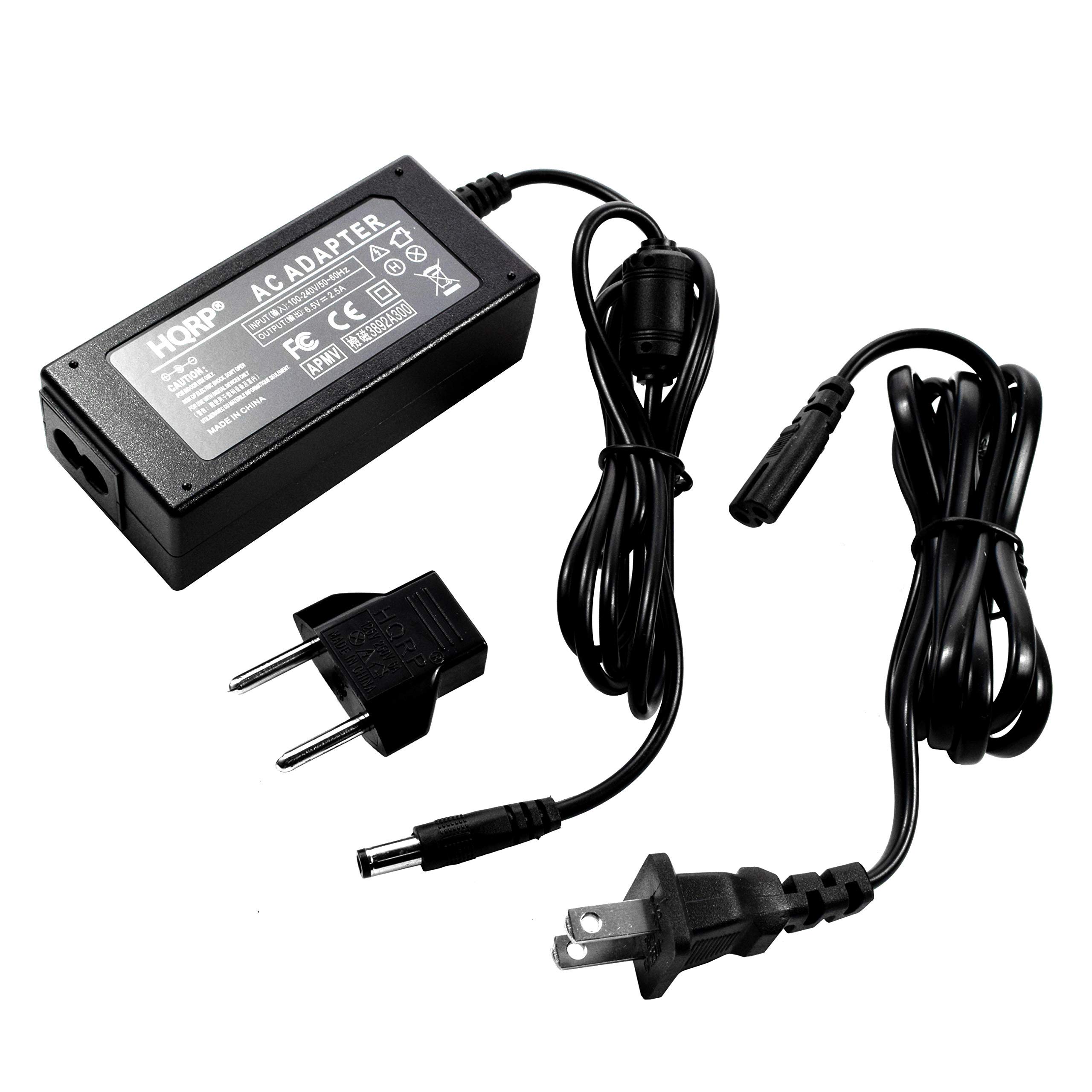 HQRP 6.5V AC Adapter Compatible with Blackstar PSU-1 PSU1FLY, Fly-3 Mini Guitar Combo Amplifier, Fly-103 Speaker Power Supply Cord + Euro Plug Adapter